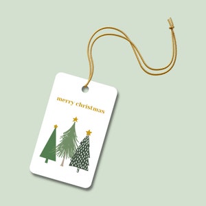 Printable Christmas Gift Tags DIGITAL FILE ONLY, Green Christmas ...