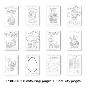 Printable Easter Coloring Book DIGITAL FILE ONLY, Printable Easter ...