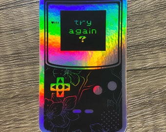 Holographic Gameboy Sticker - Etsy