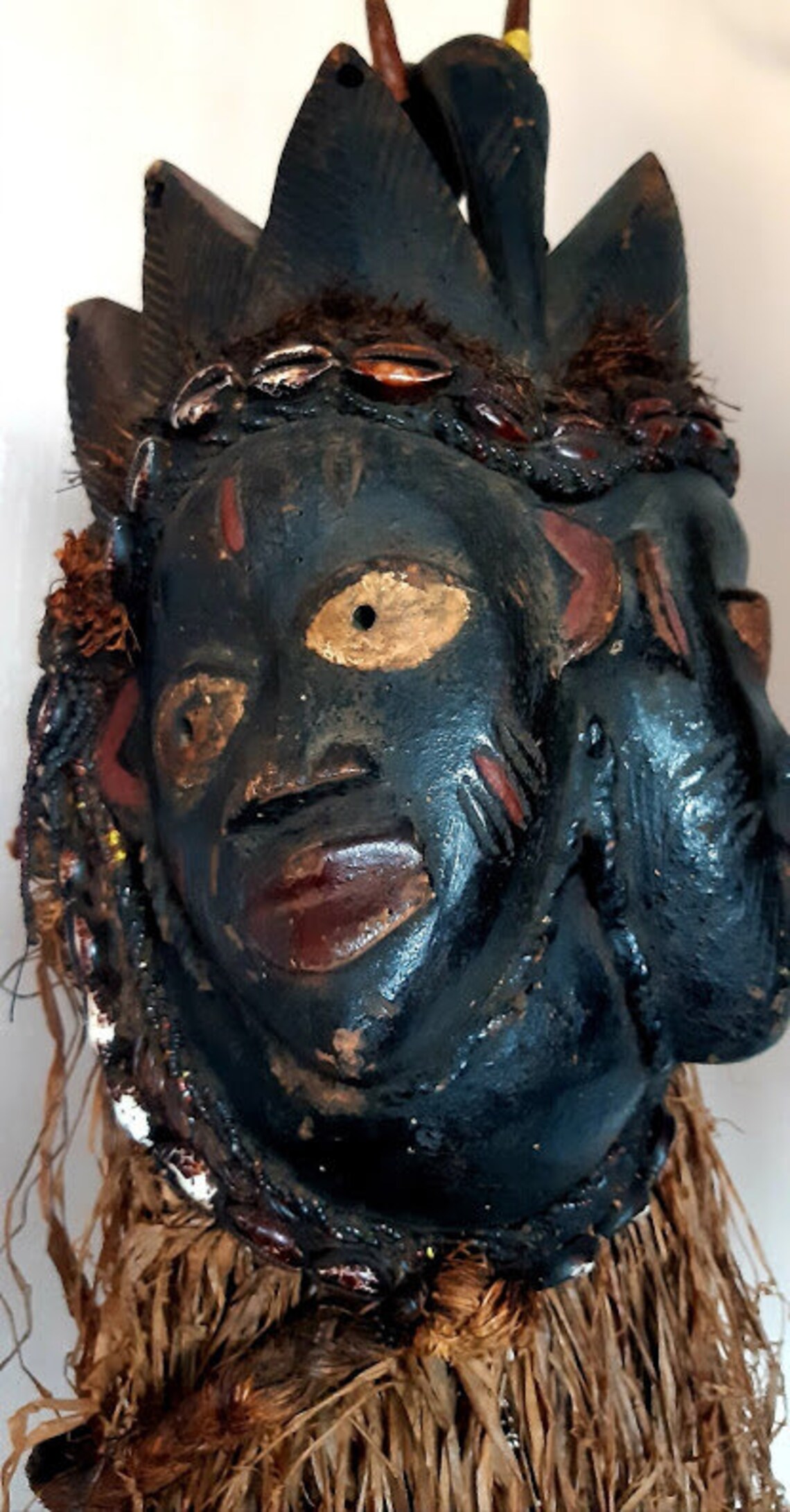 Double Face Janus Baule Tribal Mask - Etsy