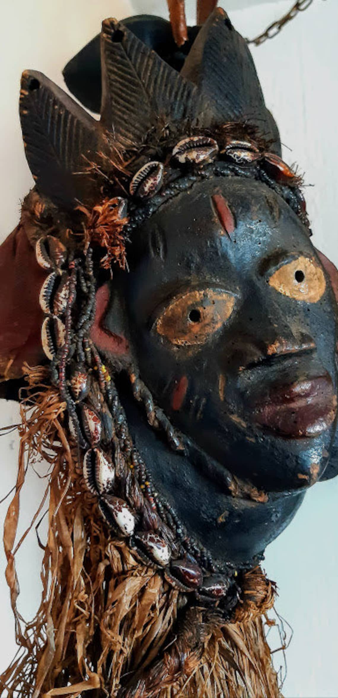 Double Face Janus Baule Tribal Mask - Etsy