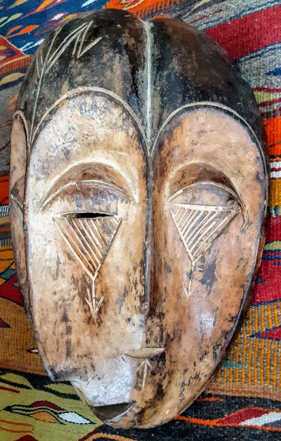 Triple Face Bwarmi Congolese Tribal Mask - Etsy