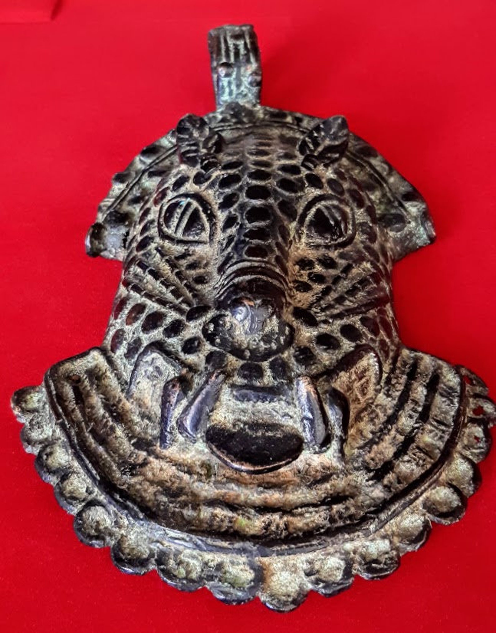 West African Benin Bronze Leopard Mask - Etsy