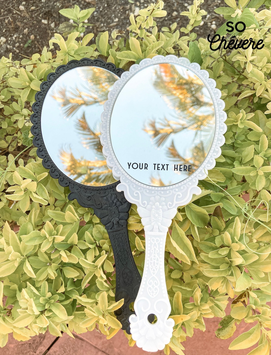 Vintage Handheld Mirror L Personalized Mirror L Custom Hand Held Mirror ...