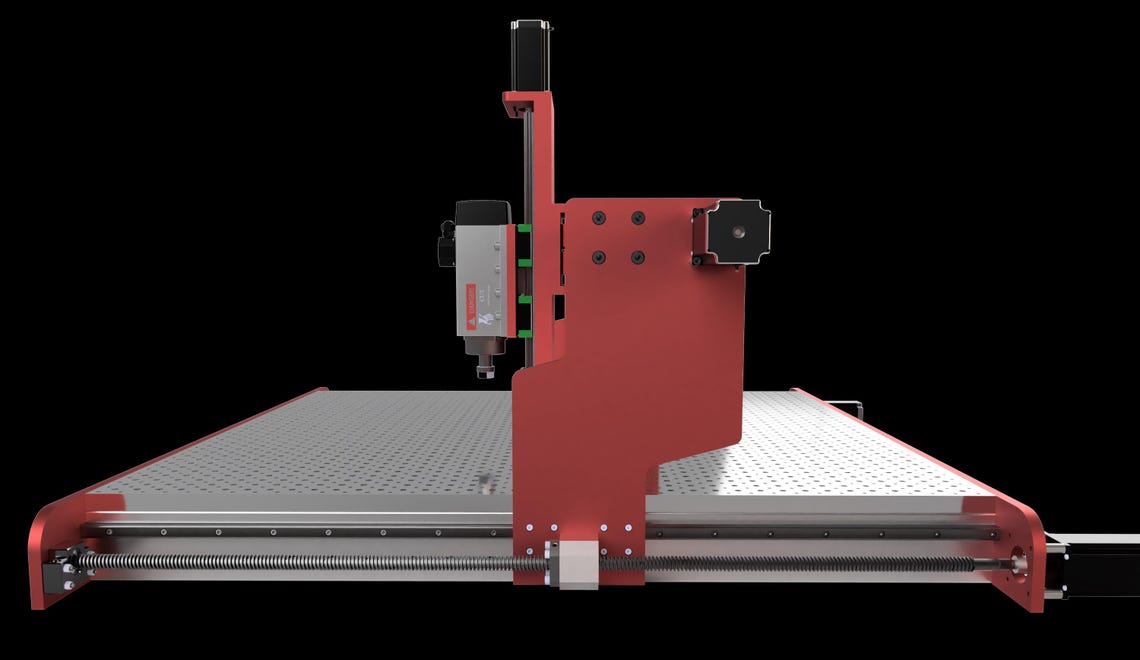 DIY CNC Machine: Large Footprint, Metal/wood/plastic Cutting (STEP File ...