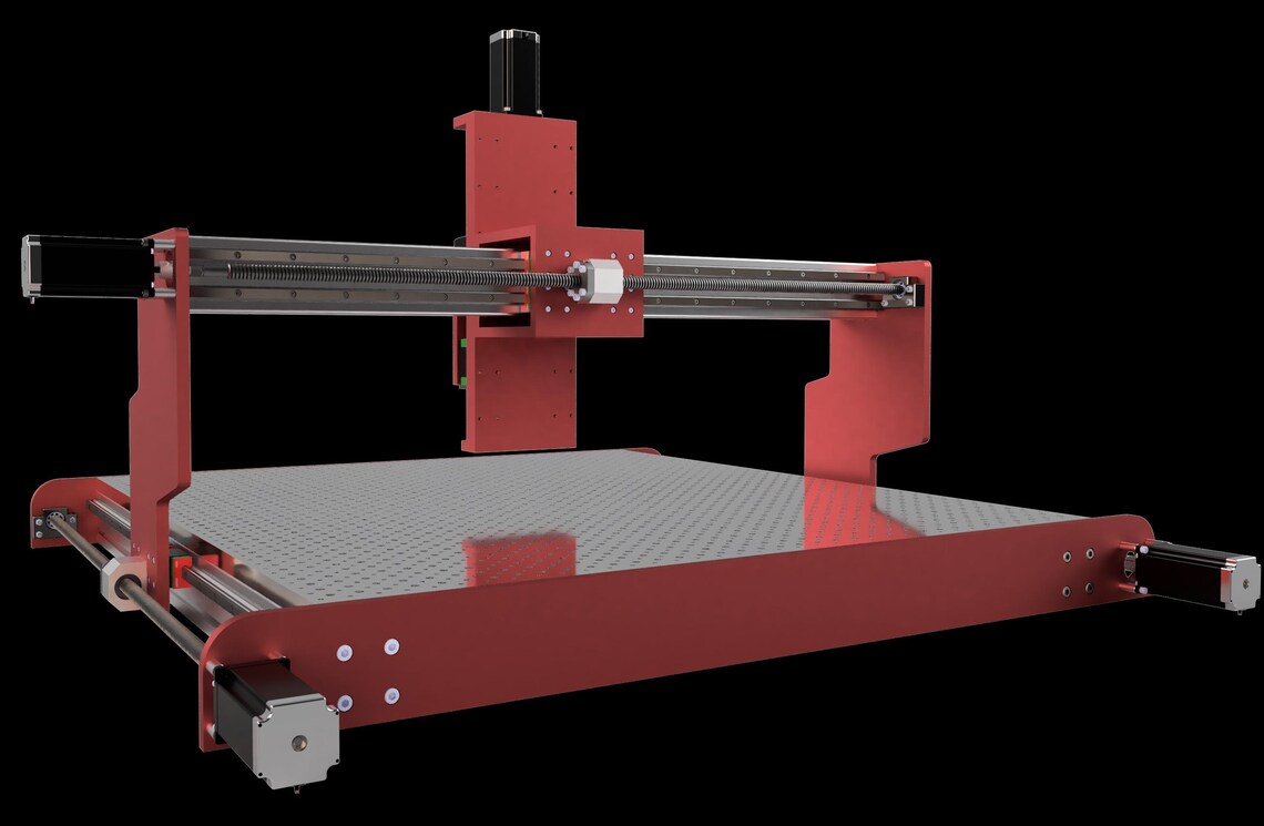 DIY CNC Machine: Large Footprint, Metal/wood/plastic Cutting (STEP File ...