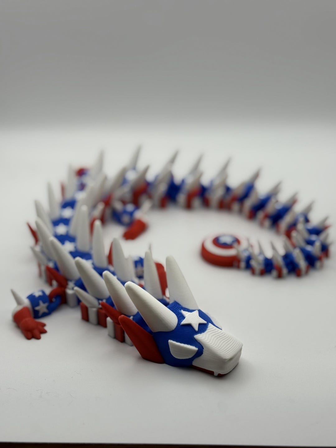 3D Printed Patriotic Dragon–articulated Fidget Desk Toy - Etsy