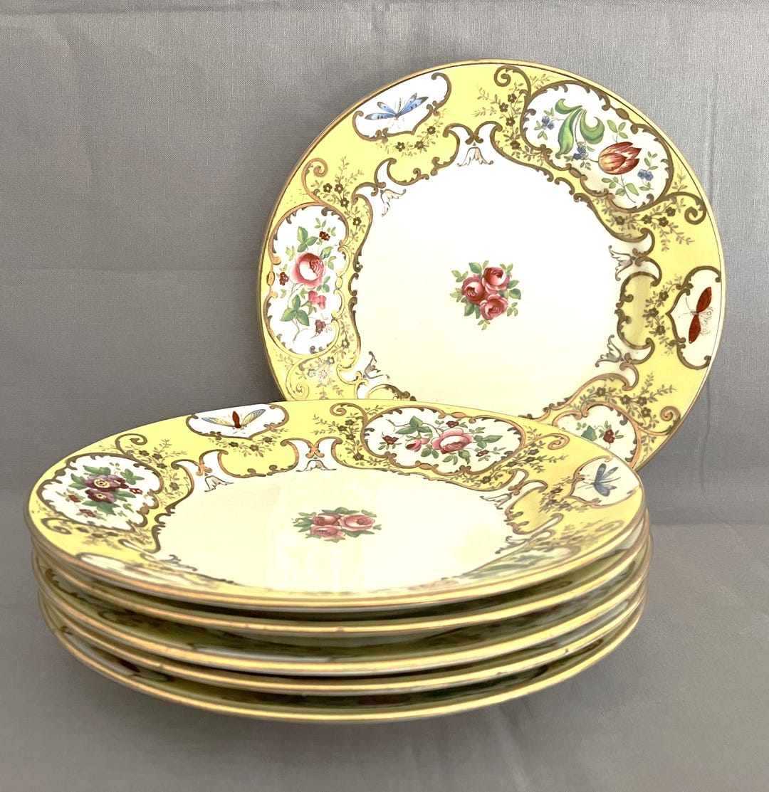 6 Hand Painted Dessert Plates From Old Sevres Pattern - Etsy