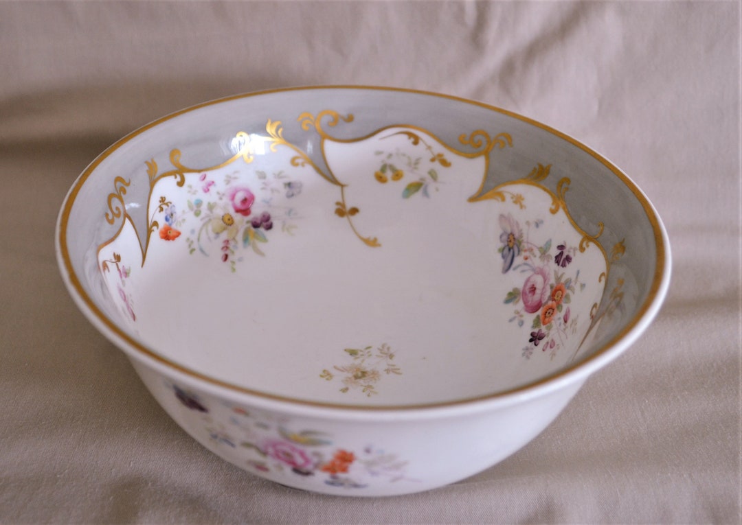 Antique Tea Bowl With Hand Painted Flowers - Etsy