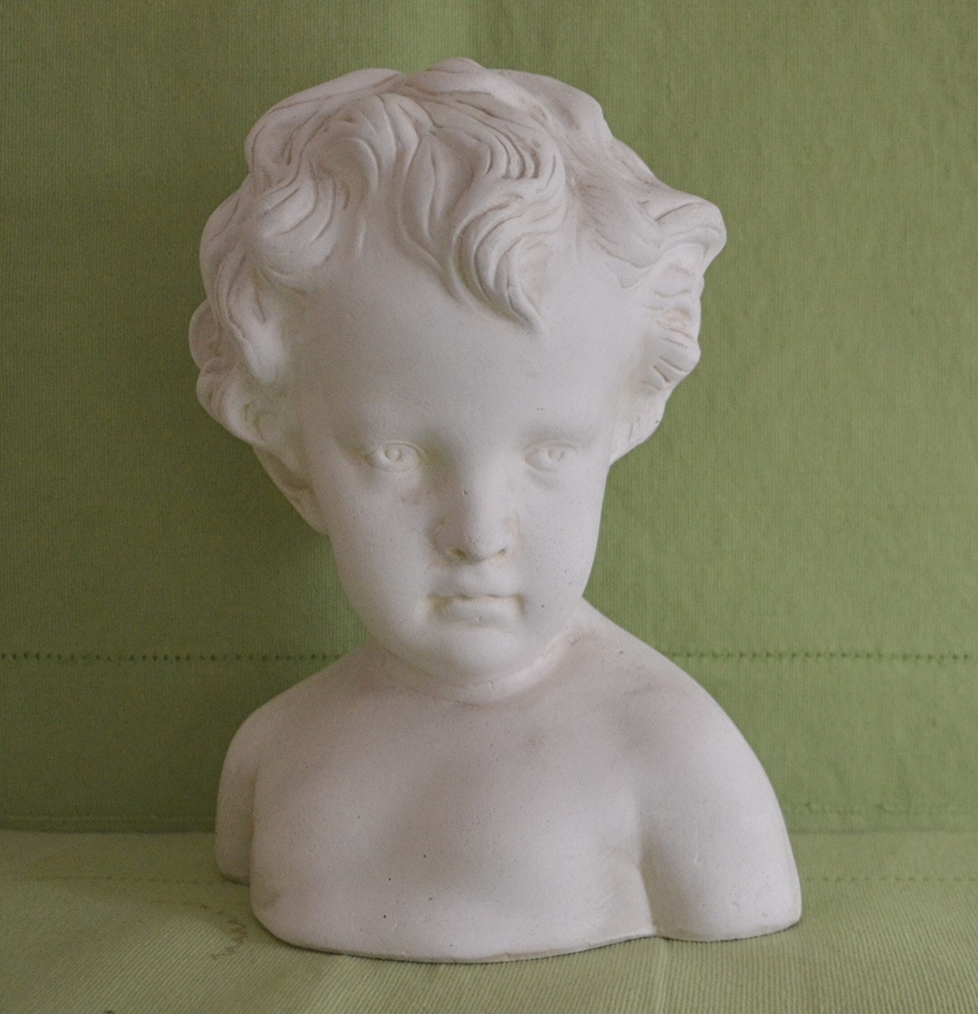 Antique Plaster Bust of a Young Boy - Etsy