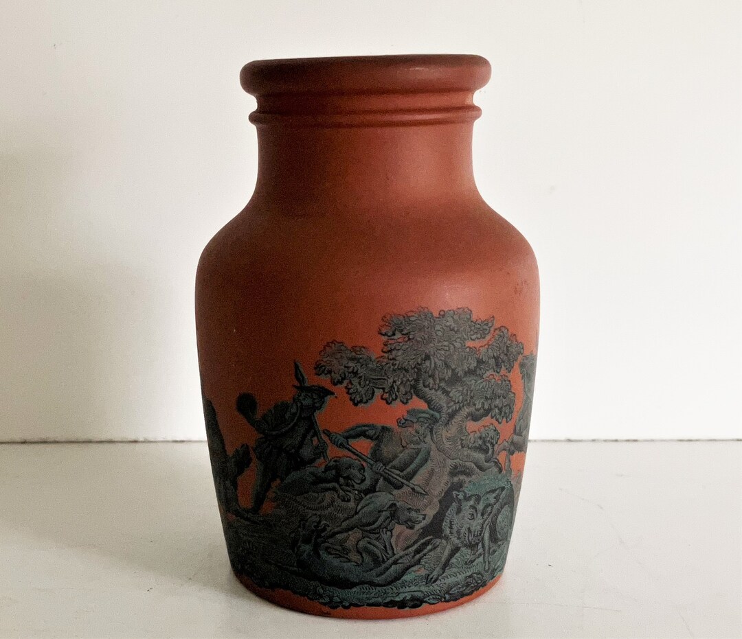 Prattware Terra Cotta Vase by Fenton Potteries - Etsy