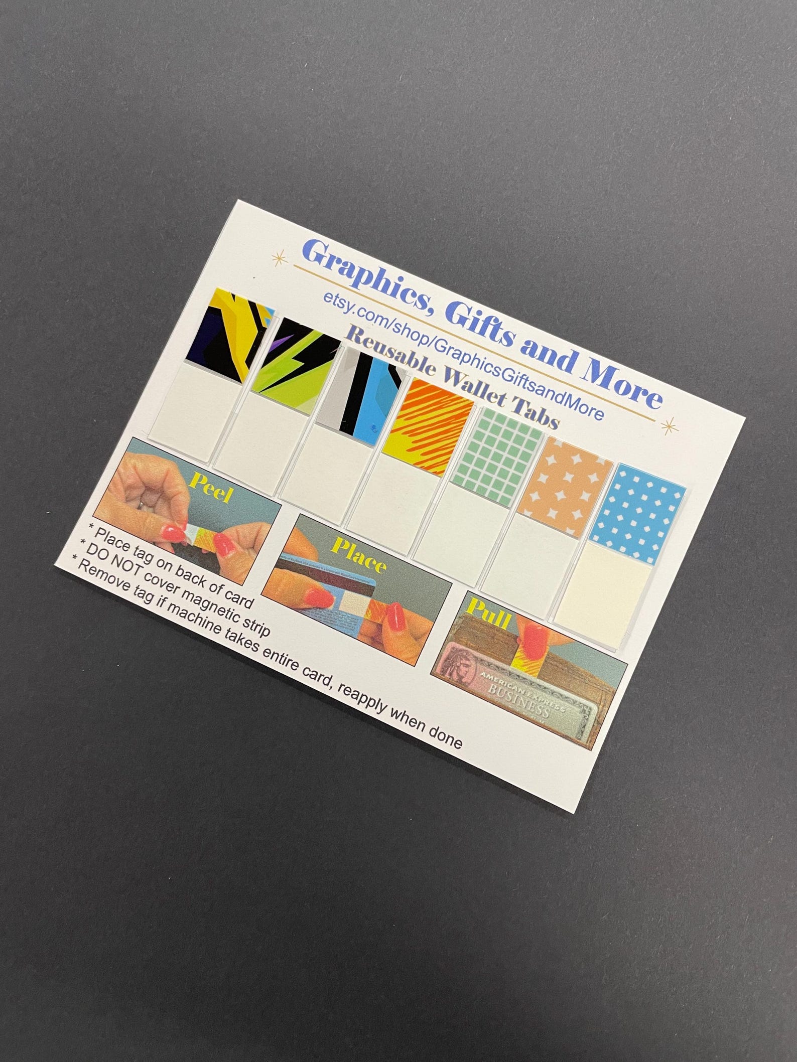 Reusable Wallet Tabs, Credit Card Pull Tabs, Card Grabber for Long ...