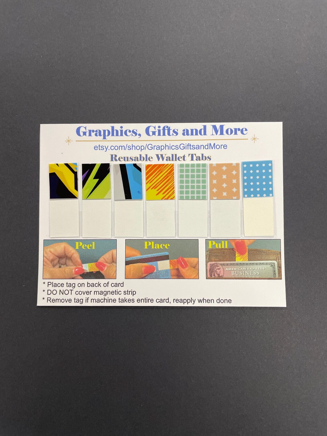 Reusable Wallet Tabs, Credit Card Pull Tabs, Card Grabber for Long ...