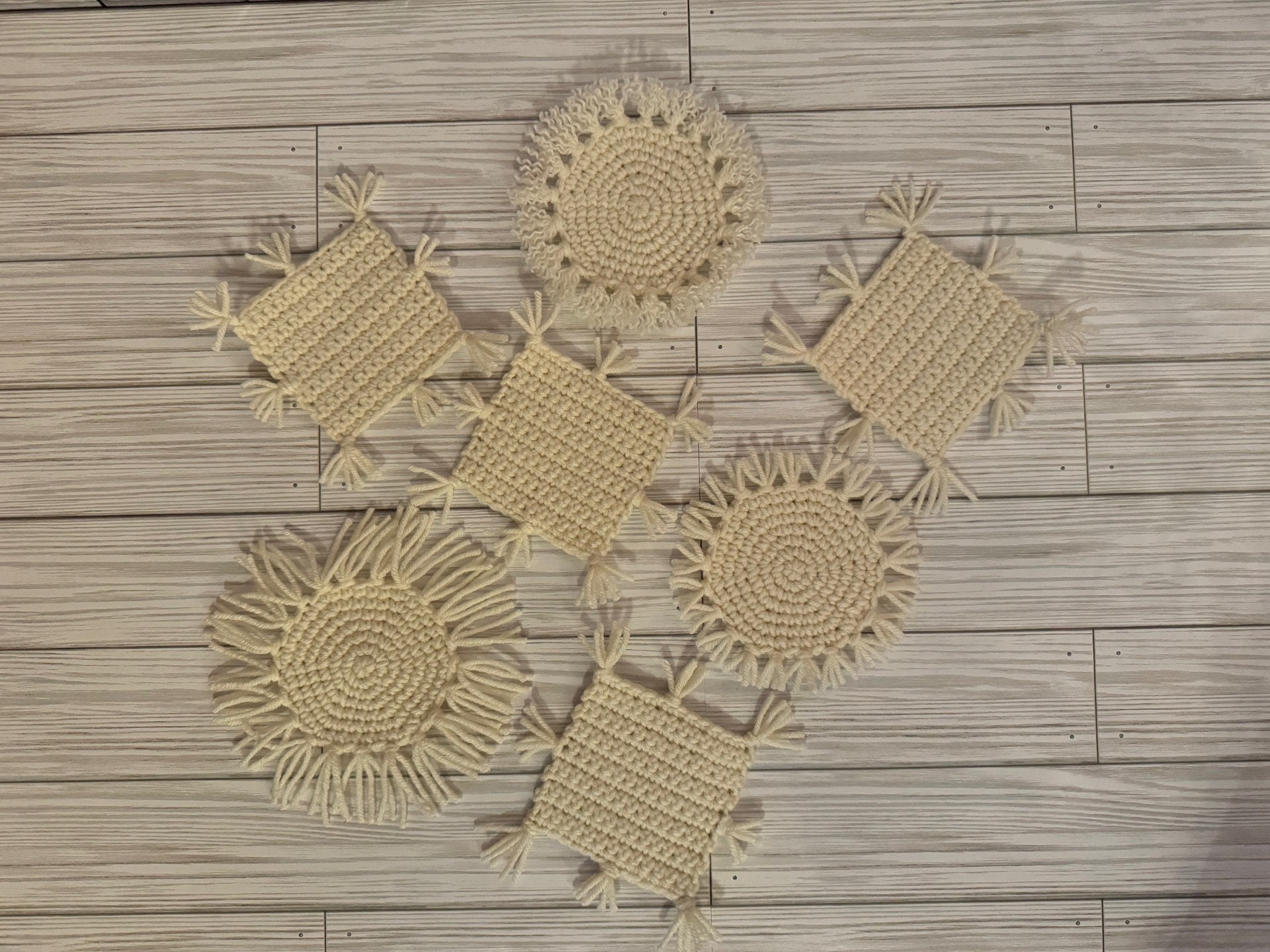 Boho Coaster Crochet Pattern - Etsy