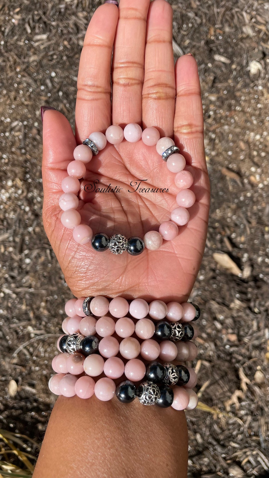 10mm Pink Opal Hematite Love Inspiration - Etsy