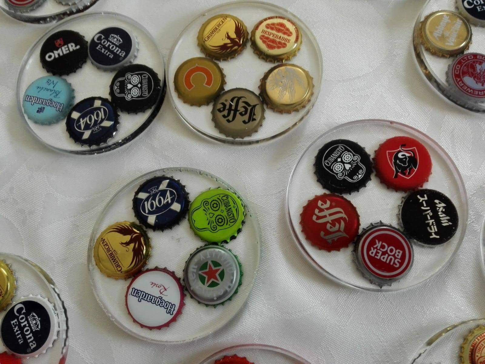 Under Glass Beer Capsules / Beer Caps Coaster - Etsy UK