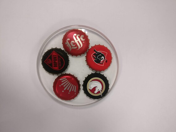 Under Glass Beer Capsules / Beer Caps Coaster | Etsy UK