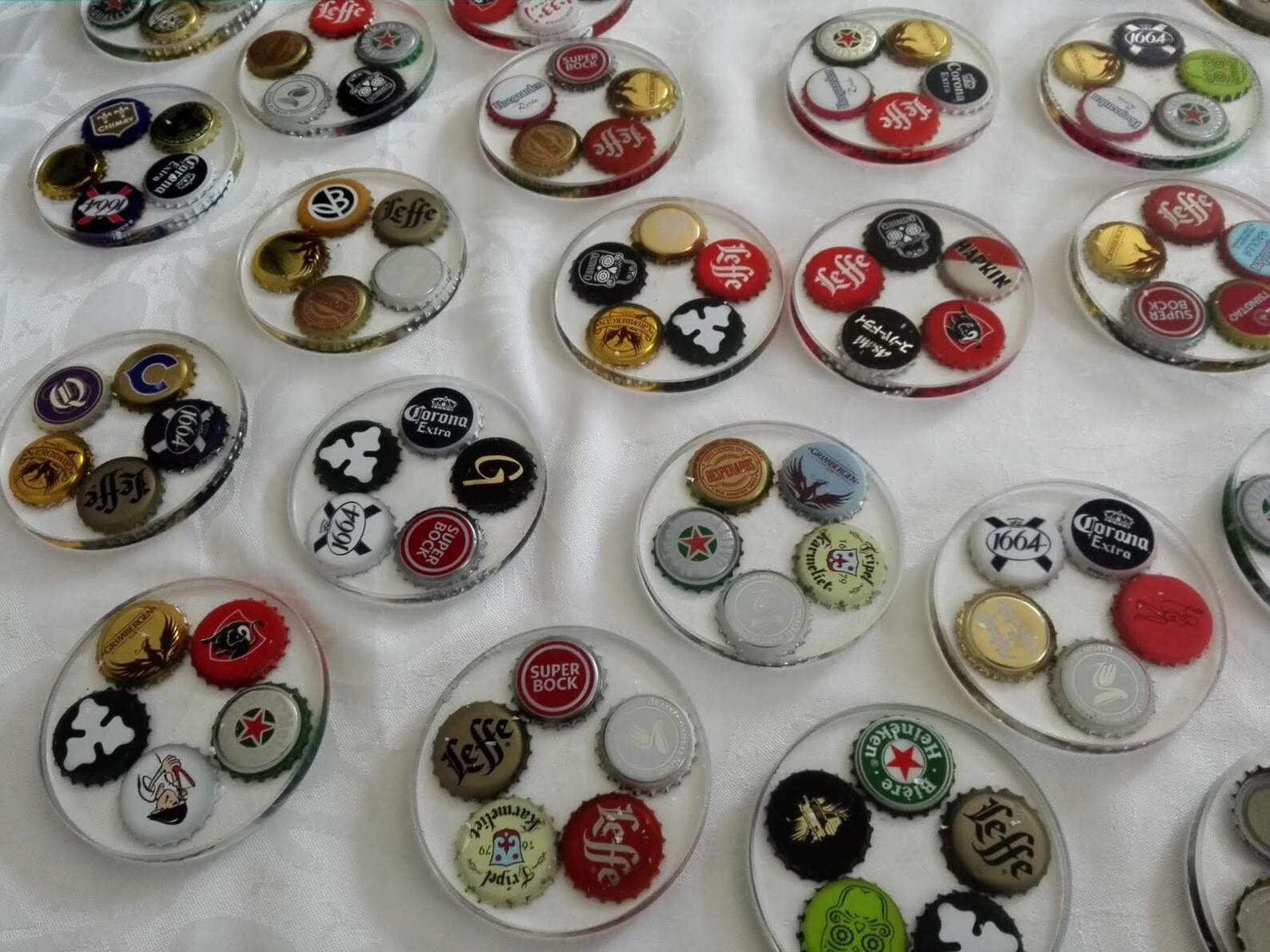 Under Glass Beer Capsules / Beer Caps Coaster - Etsy UK