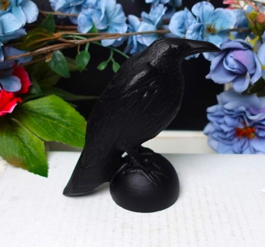 Large 1.2 LB Obsidian Crow Protection Crystal Encouraging - Etsy