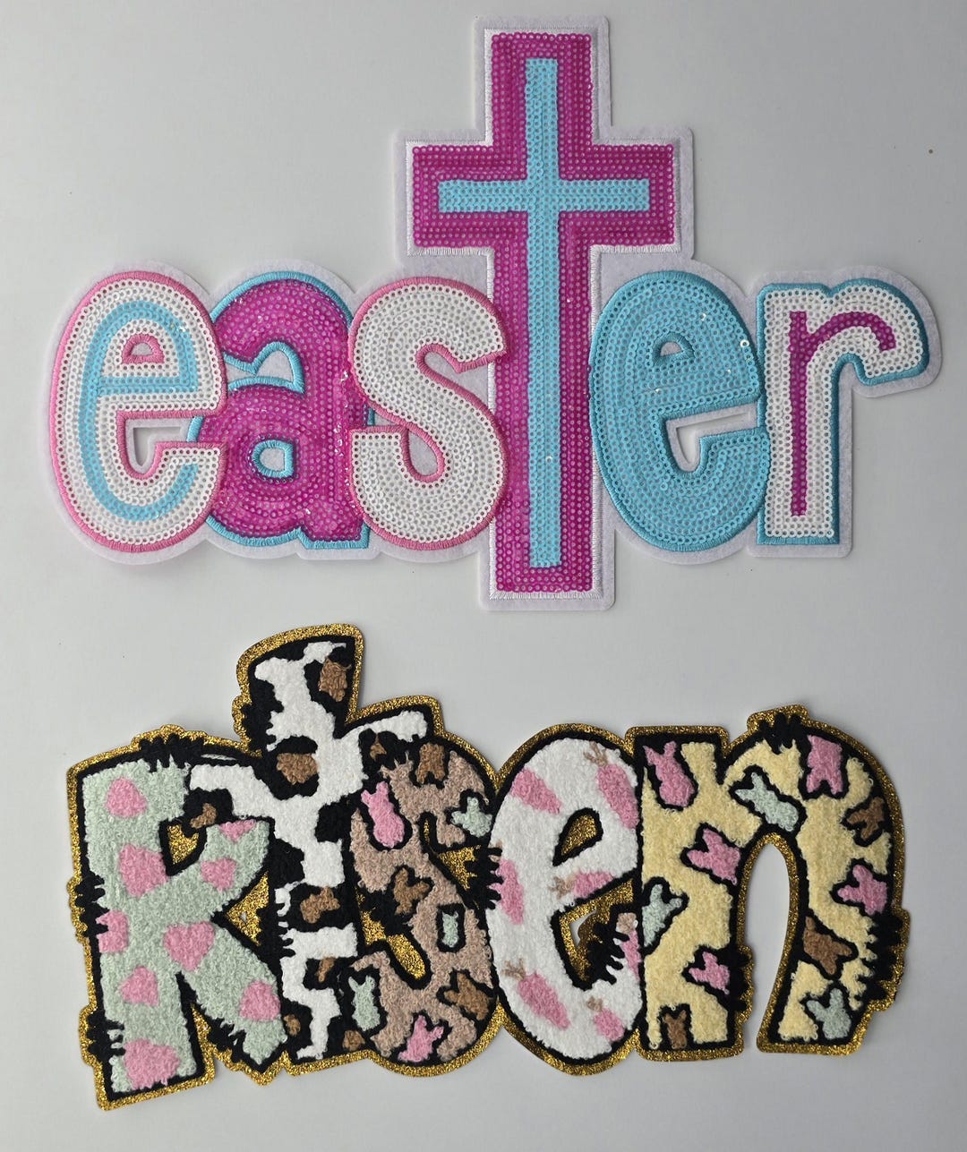 Easter Patches, Risen Patch, Cross Chenille Patch, Easter Patch ...