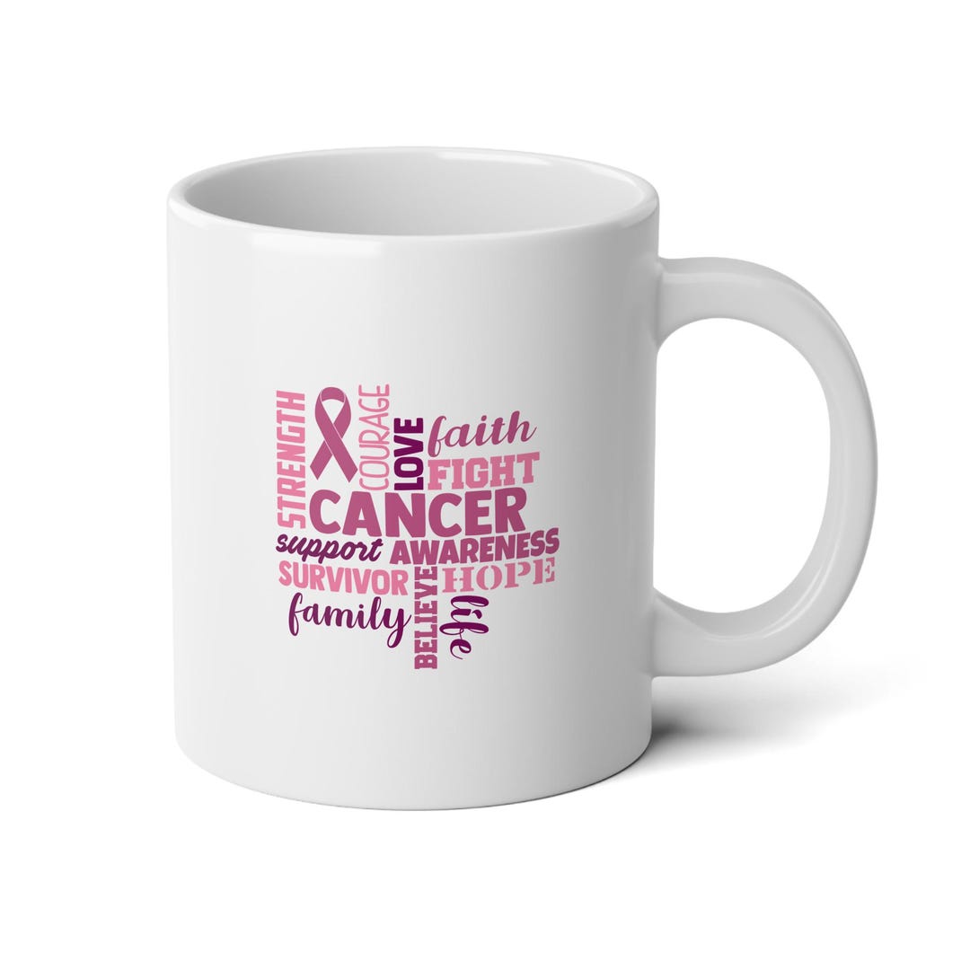 Cancer Survivor Jumbo Mug, 20oz , Premium Quality Breast Cancer Mug ...