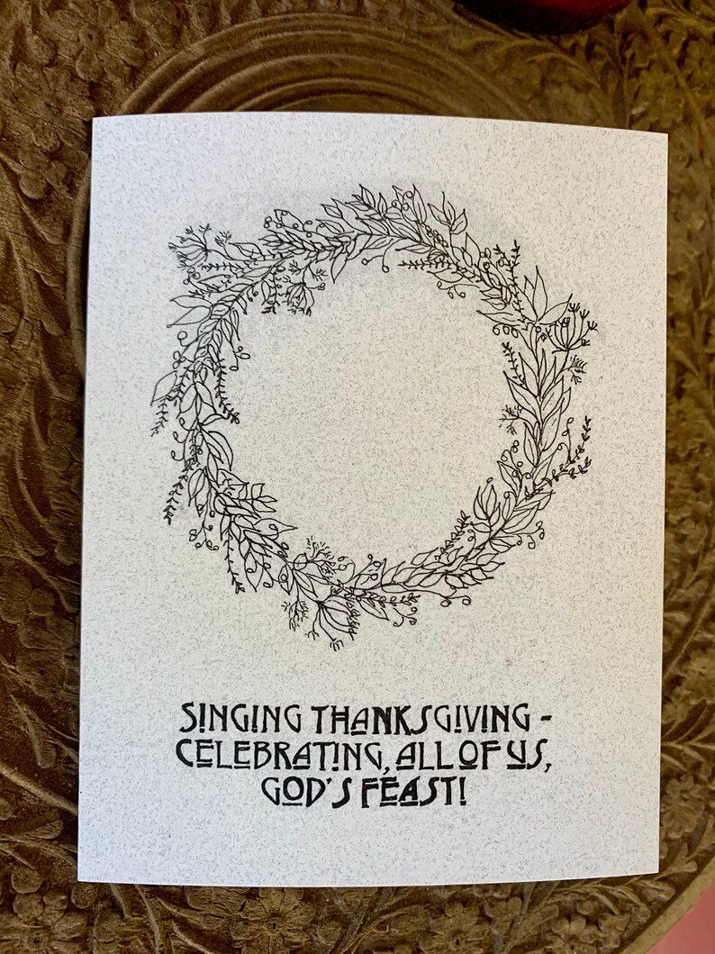 5 Thanksgiving Cards Blank Inside With Envelopes - Etsy