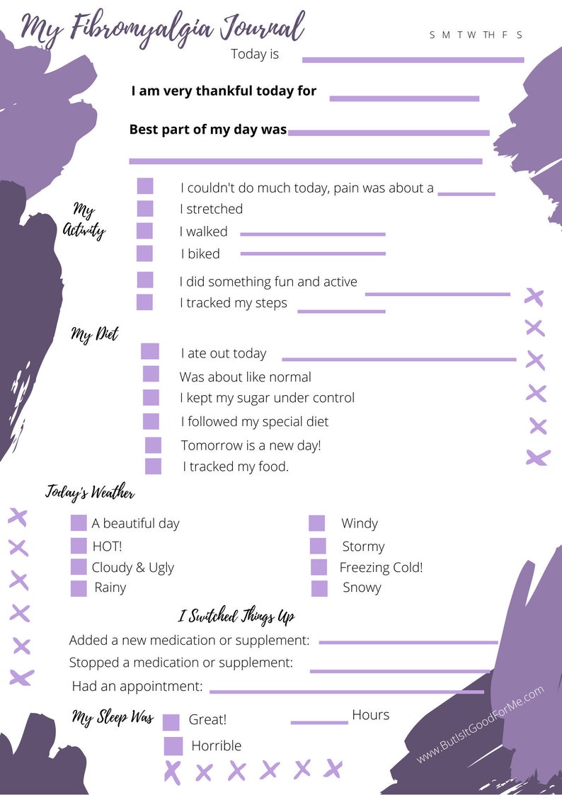 Fibromyalgia Symptom Tracker Journal - Etsy