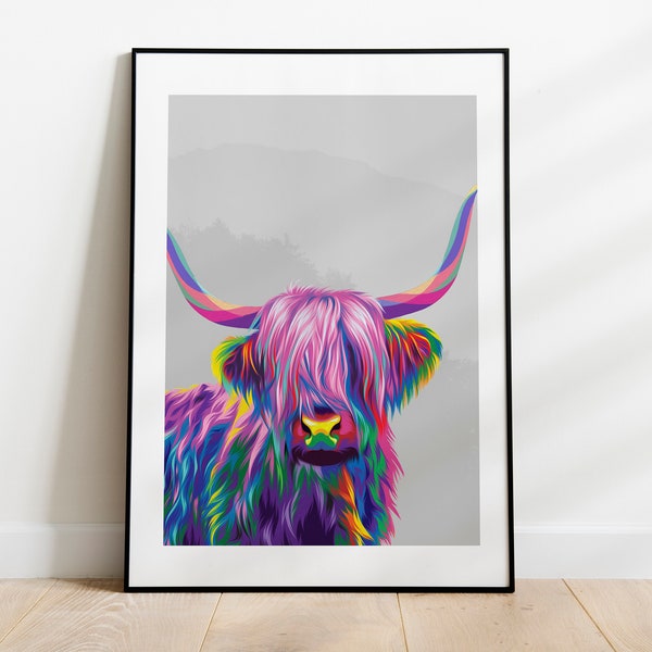 Highland Cow Poster - Etsy UK