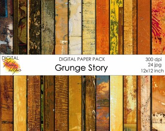 Grunge Paper Pack | Etsy