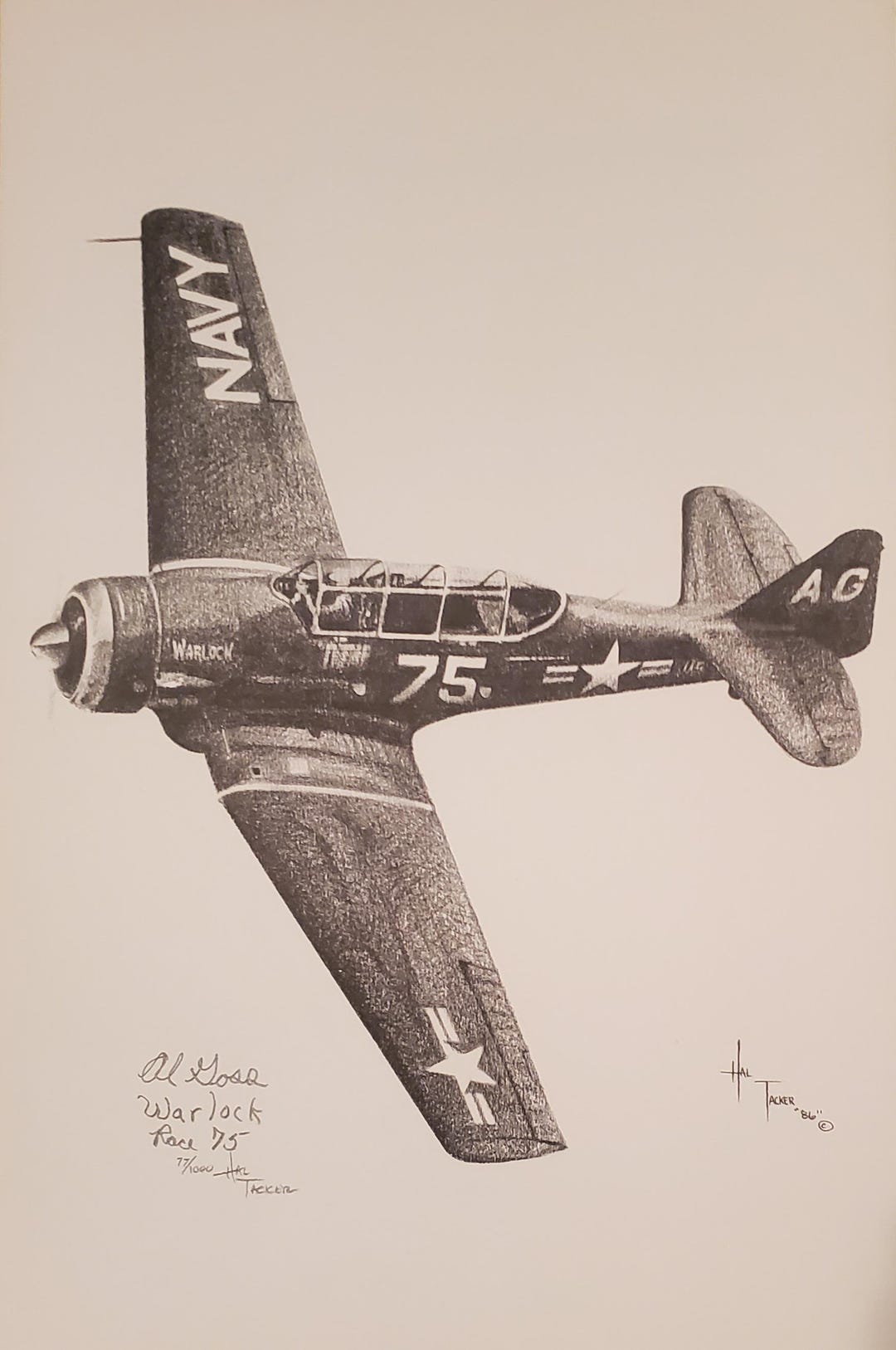 Al Goss AT-6/SNJ Reno Air Racer Warlock - Etsy