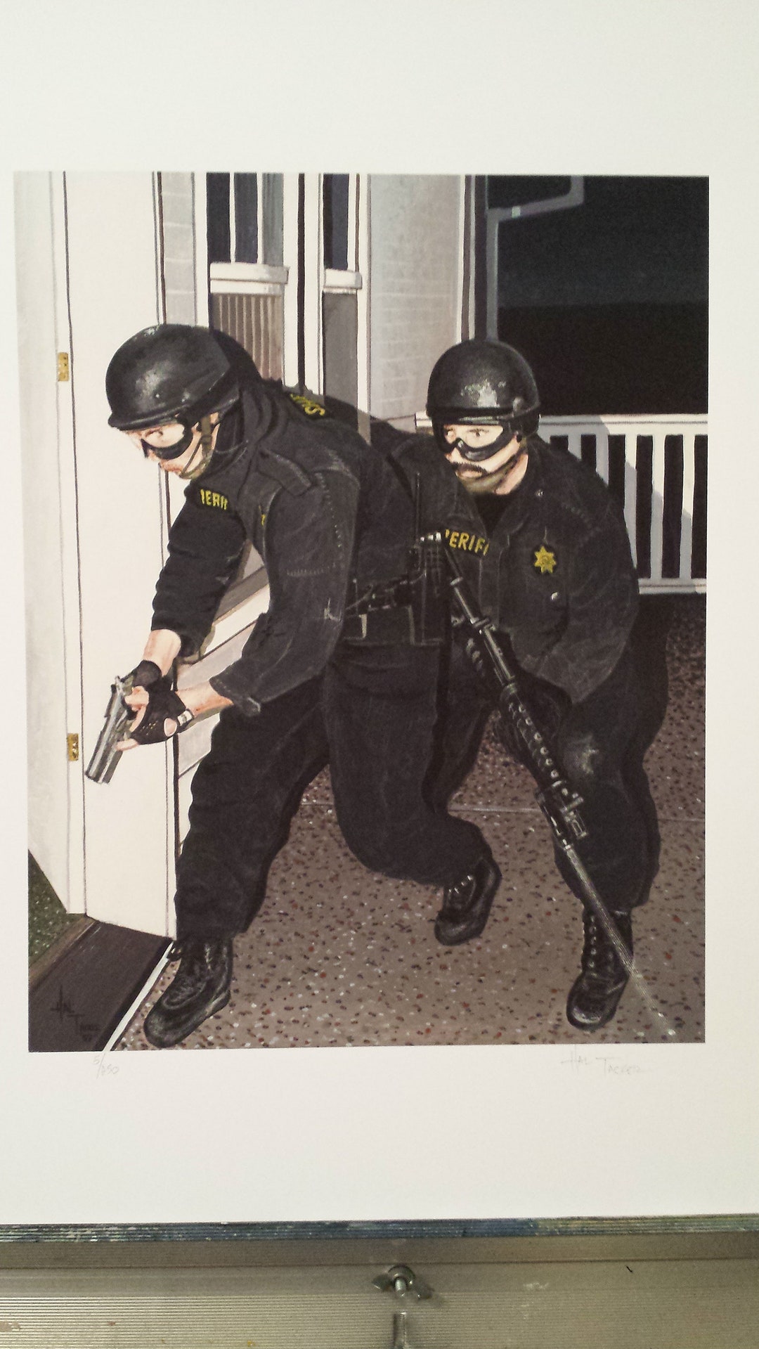Swat Team Entry "print Only" Painted by Hal Tacker Police Swat Fine Art ...