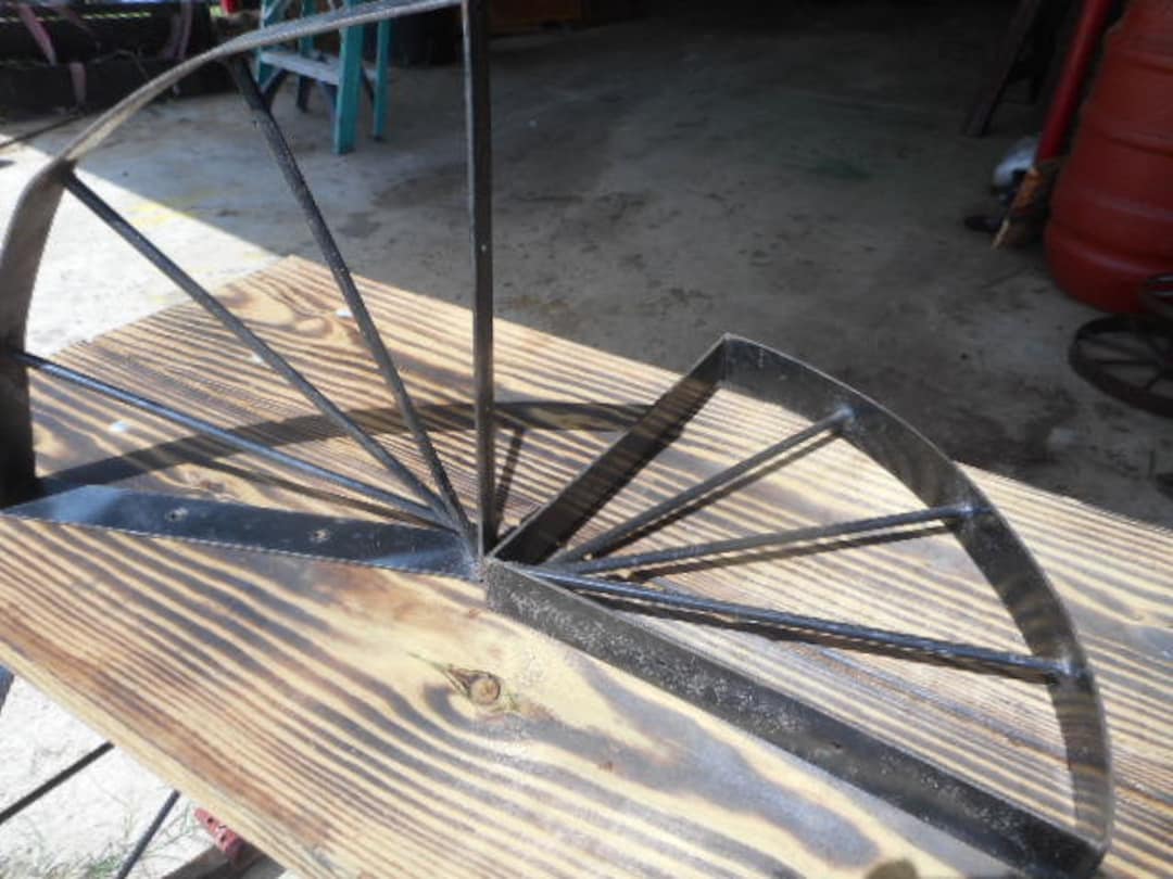 A Pair of Wagon Wheel Gussets Porch Braces Shelf Mounts 15" , Free ...
