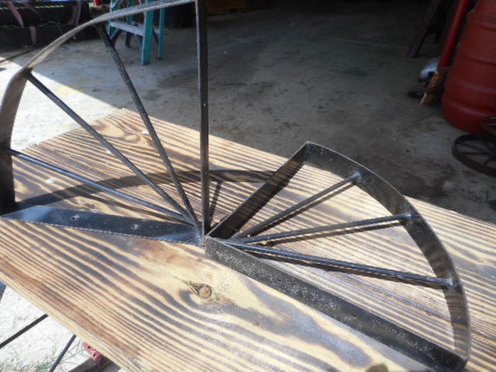 A Pair of Wagon Wheel Gussets Porch Braces Shelf Mounts 15" , Free ...