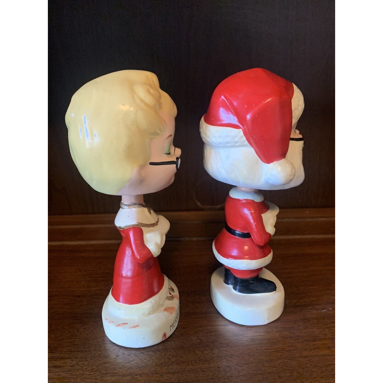 Vintage Christmas Paper Mache Bobblehead Santa Mrs Claus Japan - Etsy