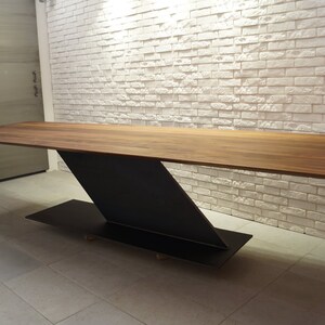 UK CUSTOM Made Solid Oak Z-SHAPE Rectangular Designer Dining Table ...