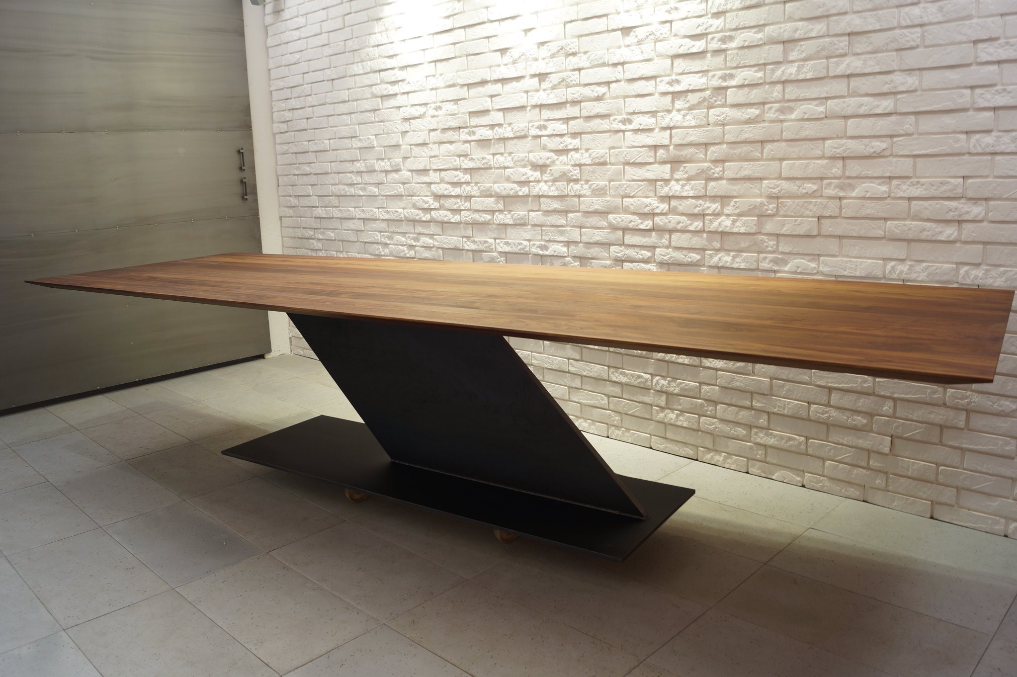 UK CUSTOM Made Solid Oak Z-SHAPE Rectangular Designer Dining Table ...