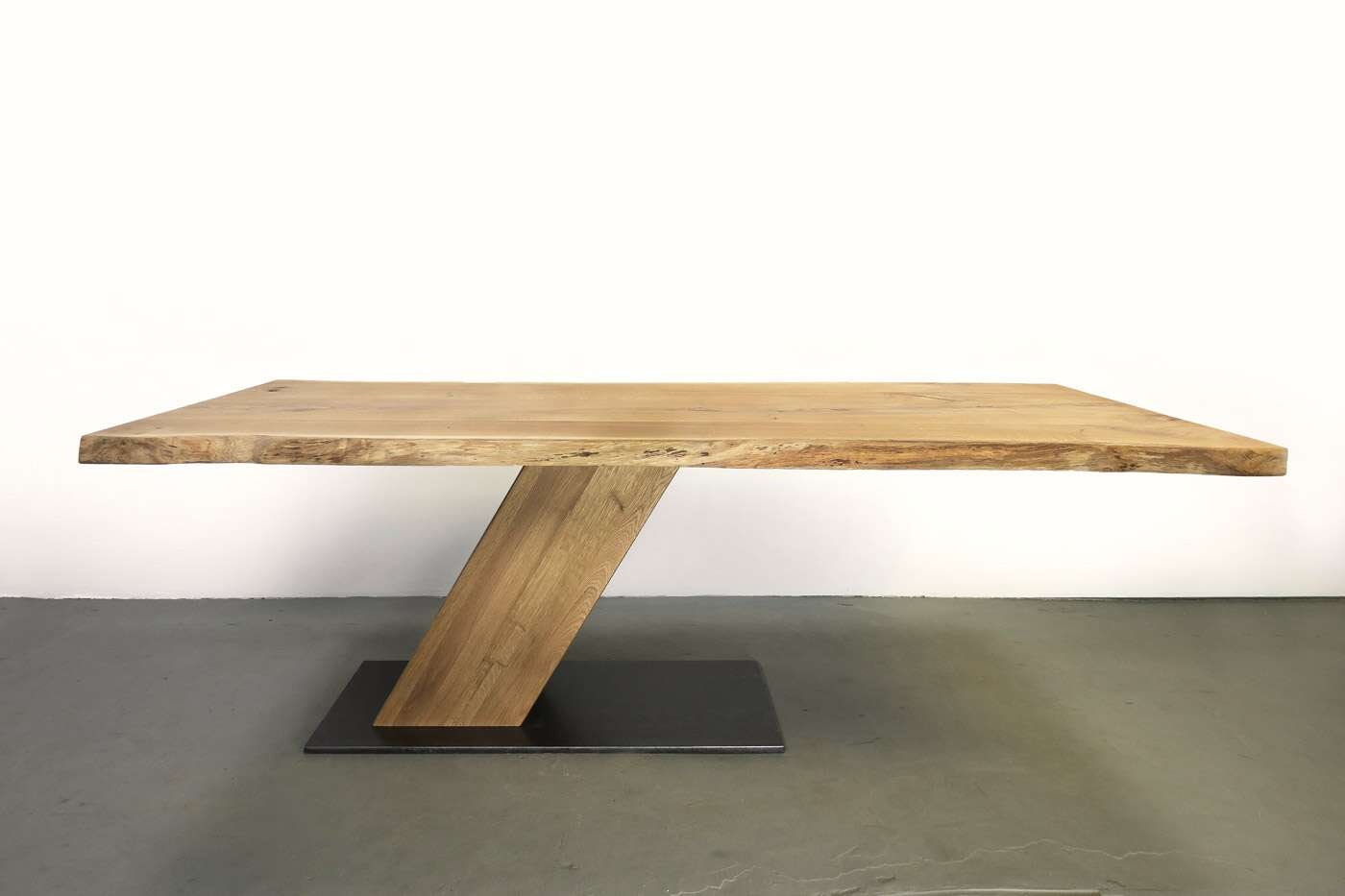 UK CUSTOM Made Solid Oak Z-SHAPE Rectangular Designer Dining Table ...