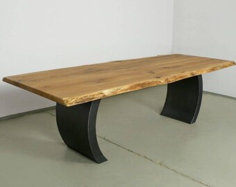 UK CUSTOM Made Solid Oak Z-SHAPE Rectangular Designer Dining Table ...