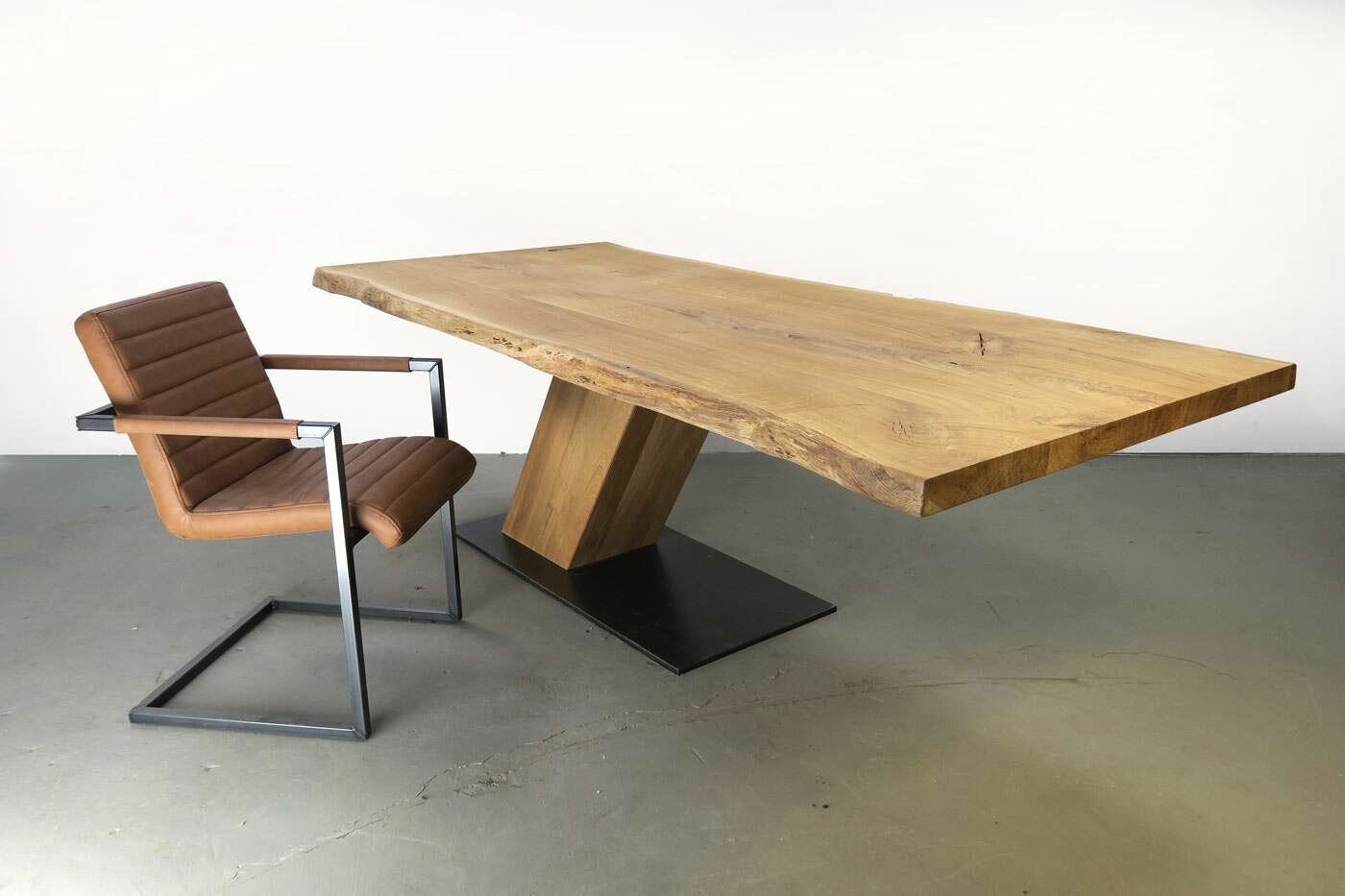 UK CUSTOM Made Solid Oak Z-SHAPE Rectangular Designer Dining Table ...