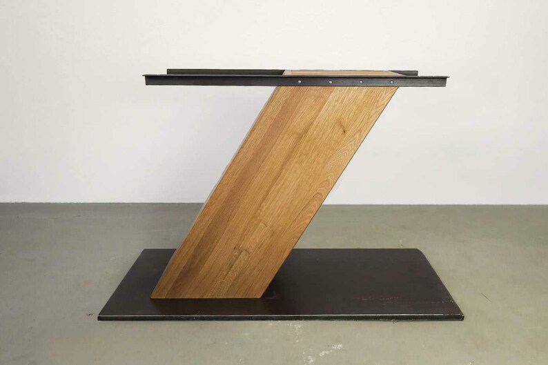 UK CUSTOM Made Solid Oak Z-SHAPE Rectangular Designer Dining Table ...
