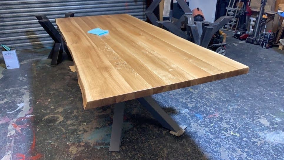 UK Oak Table Handmade Bespoke Solid Oak Rectangular Dining Table ...