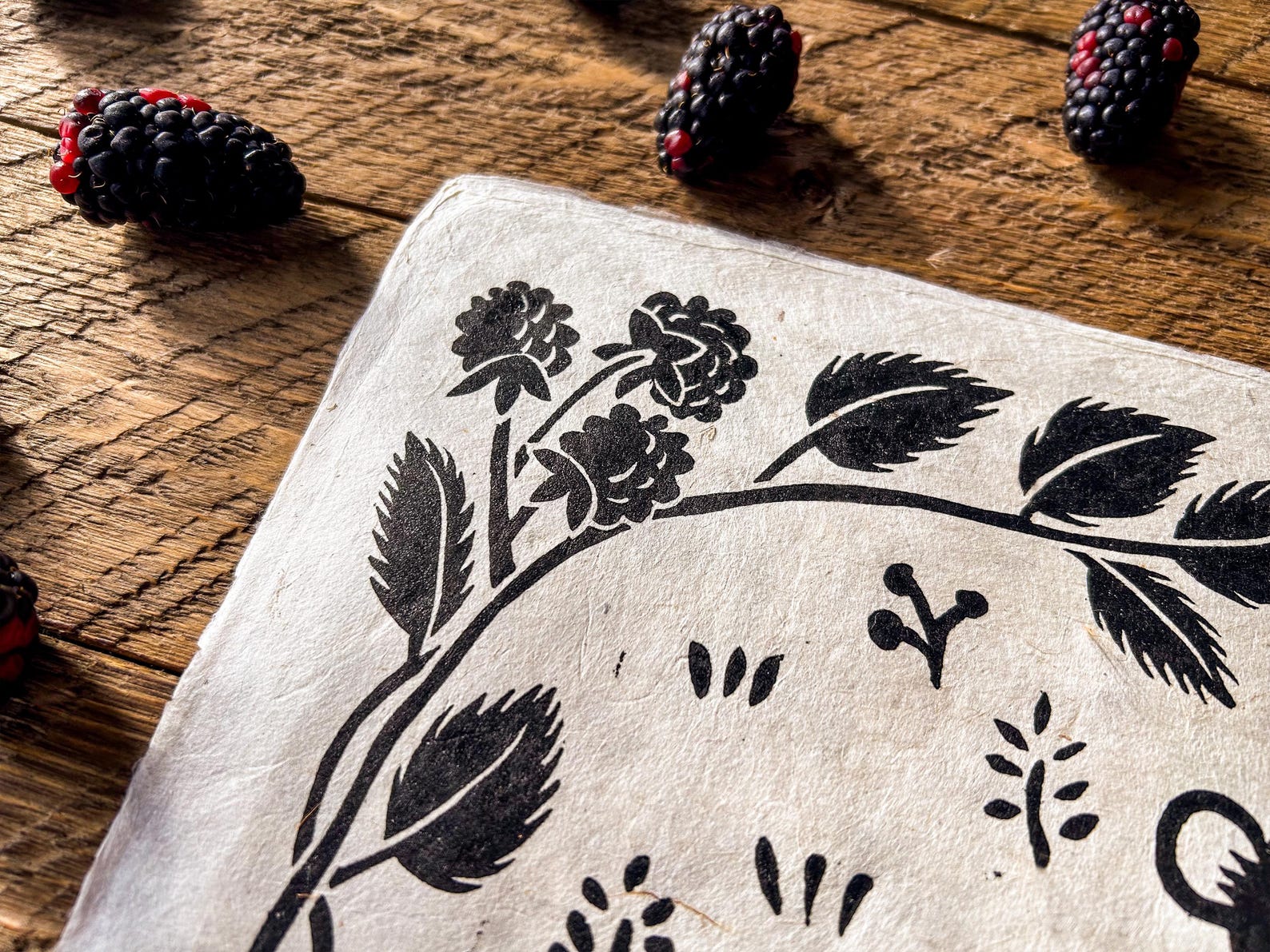 Berry Harvest | Original, Hand-carved, Linocut Print - Etsy