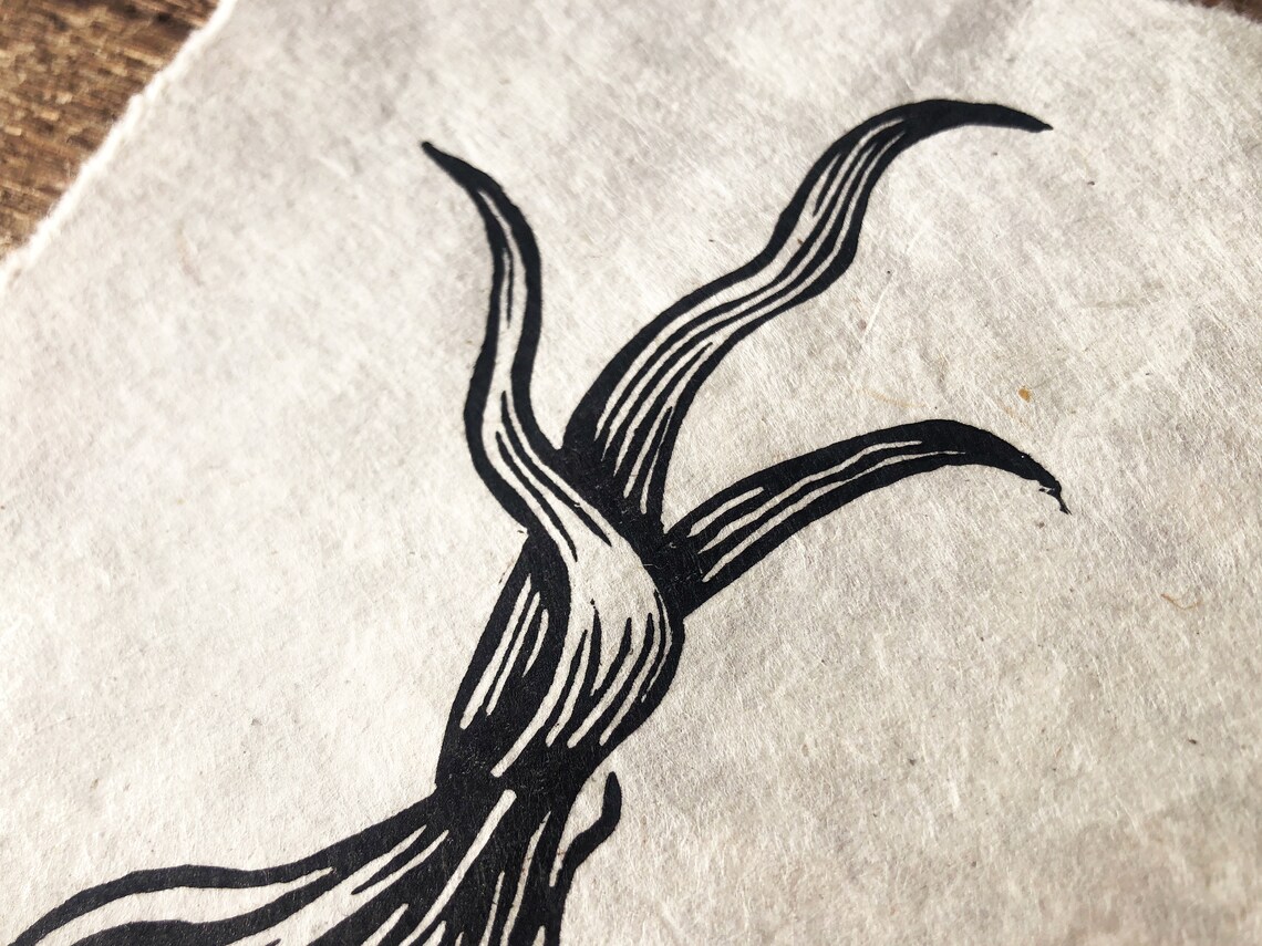 Garlic Original Hand-carved Linocut Print - Etsy