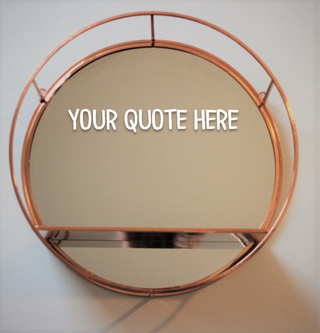 Personalised Mirror Decal Custom Mirror Sticker Custom Quote Sticker ...