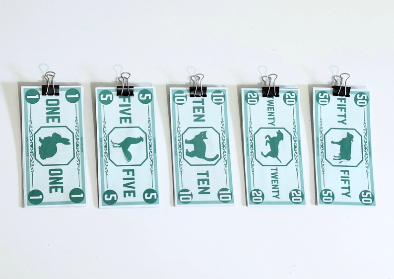 Customizable Play Money Printable + Canva Template | Barnyard Bucks - Etsy