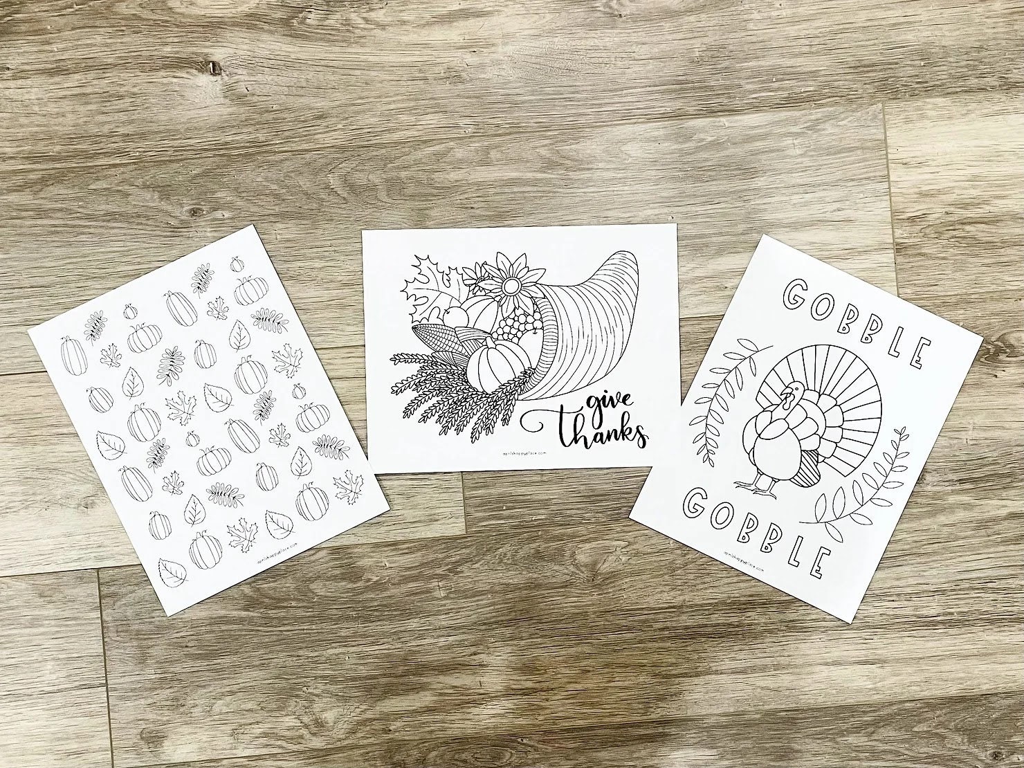 Printable Thanksgiving Coloring Page Activity Bundle - Etsy