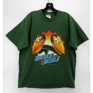 VINTAGE Heckle & Jeckle Shirt XL 90s Animated Cartoons Tee Jays USA - Etsy