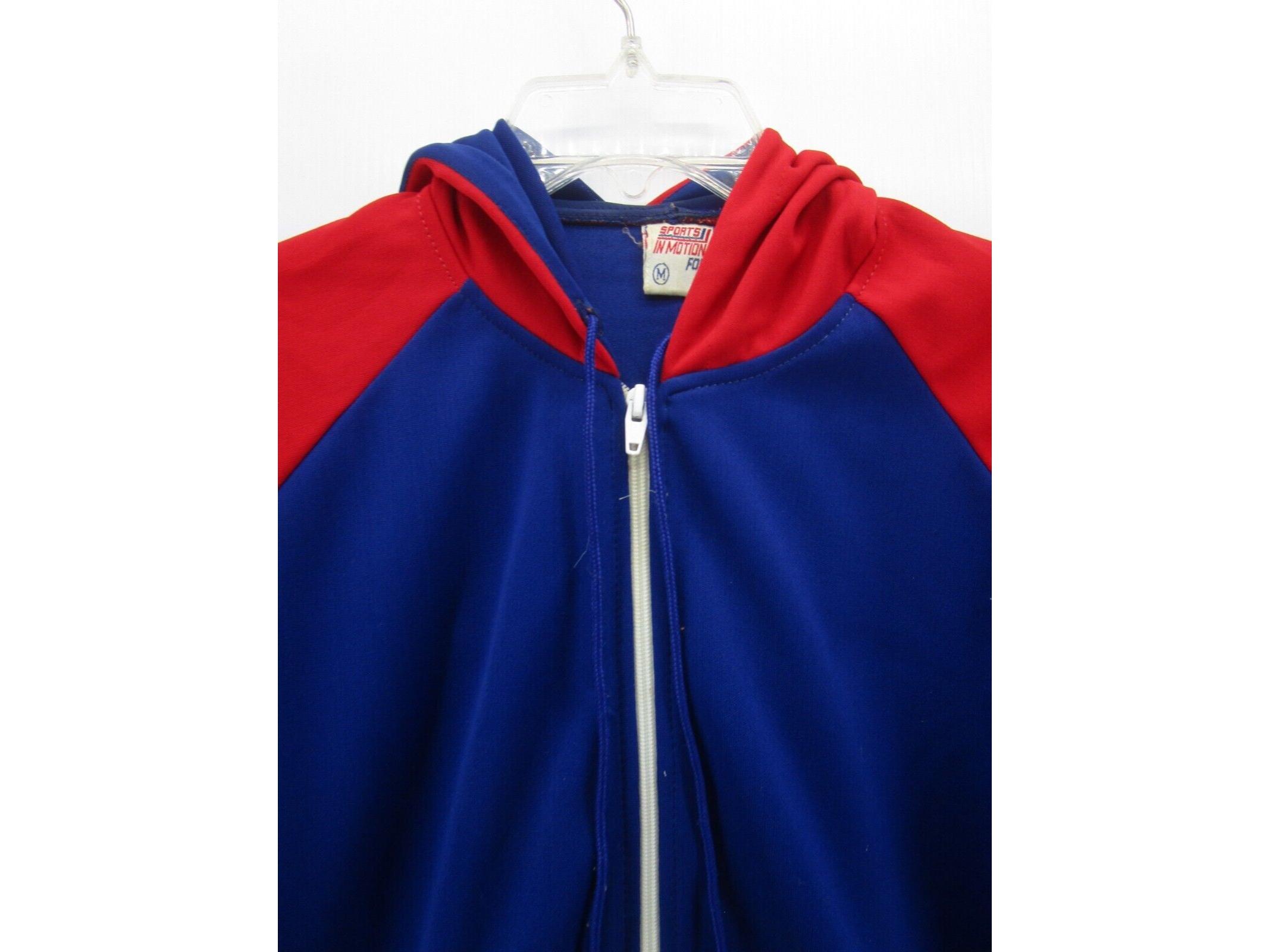 VINTAGE NBA Jacket Medium 80s Warm up Basketball Hoodie Sweatshirt Zip ...