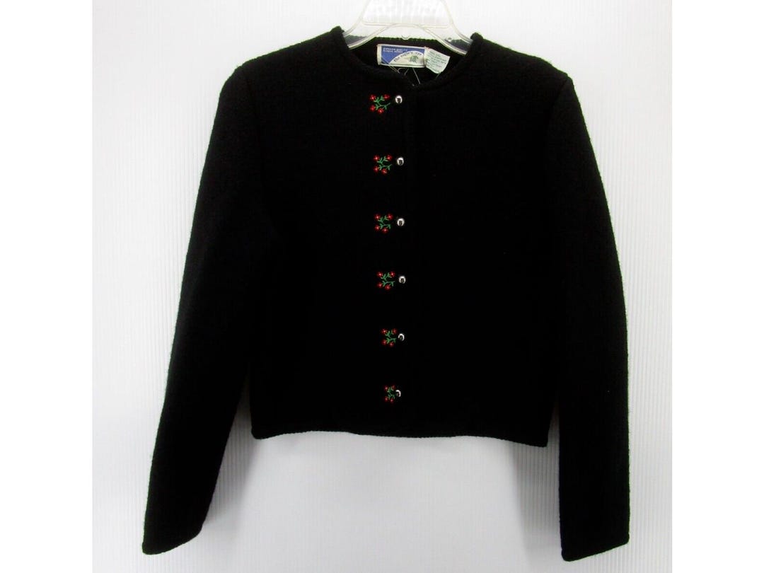 VINTAGE Eagles Eye Sweater 10 Wool Cardigan Embroidered 90s NEW - Etsy