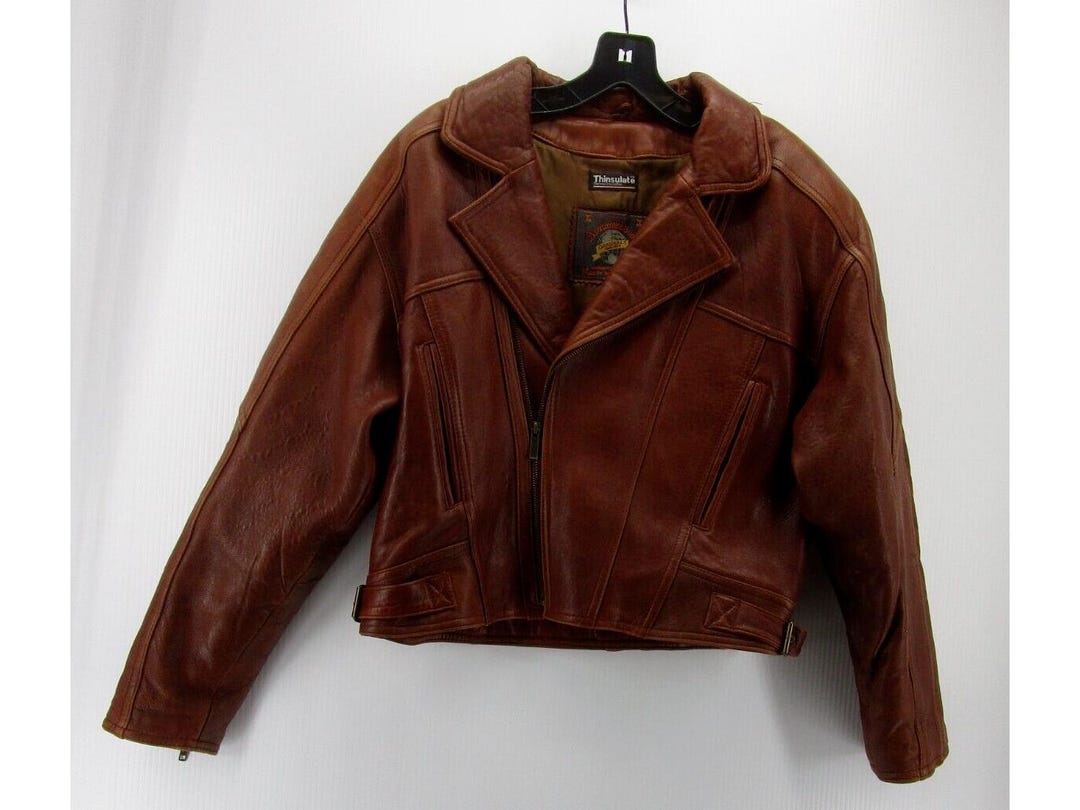 VINTAGE Wilsons Adventure Bound Jacket Large Leather Moto Bomber 90s - Etsy